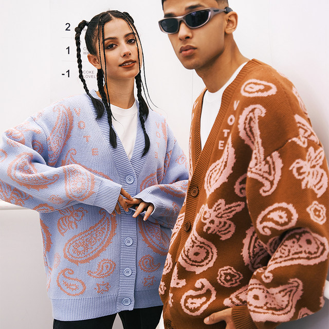 VOTE American hip-hop national trend cashew flower sweater trendy brand ...