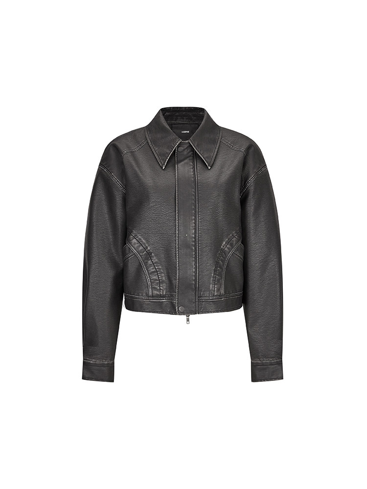 Azepam Leather Jacket - Women's Street Style