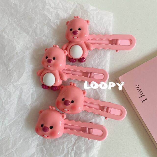 Pink Little Sea Radio Loopy hair clip female little red book the same ...