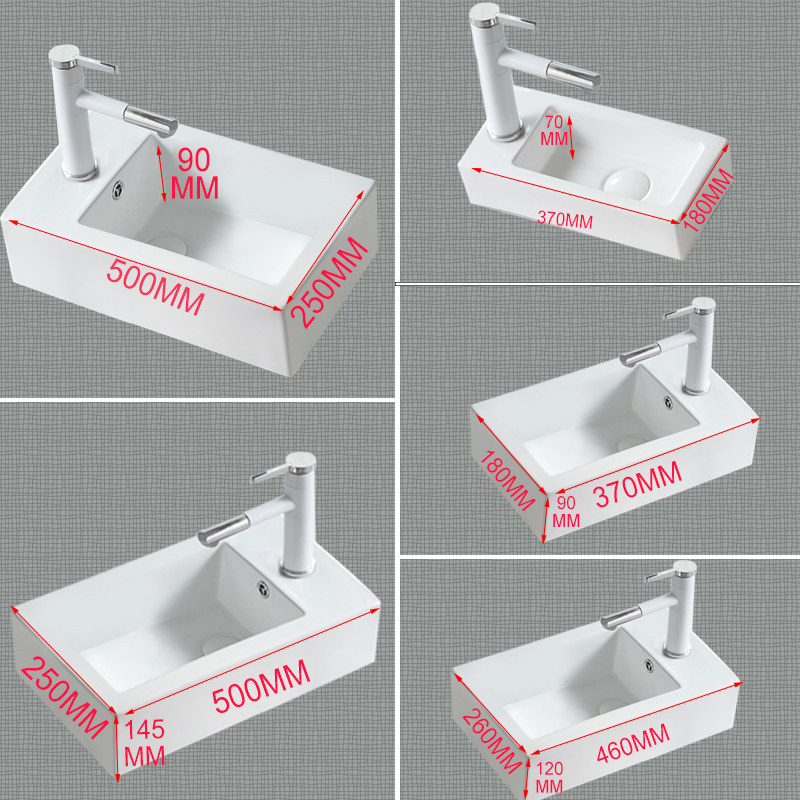 Mosa 7-soxn Ceramic Mini Countertop Basin - Narrow Profile