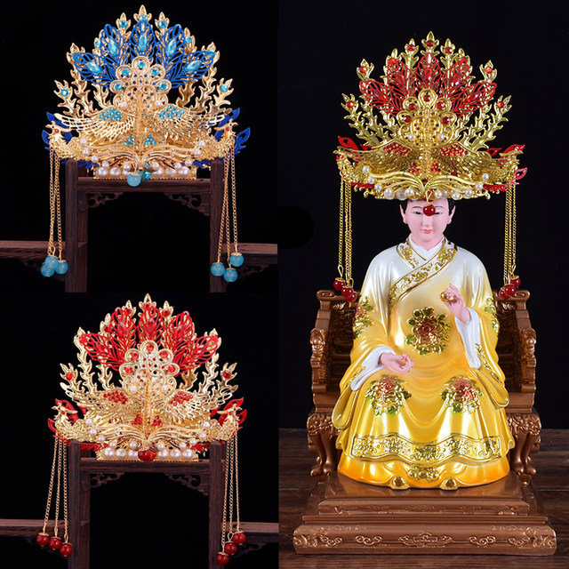 Handmade alloy god statue phoenix crown fairy family four major ...