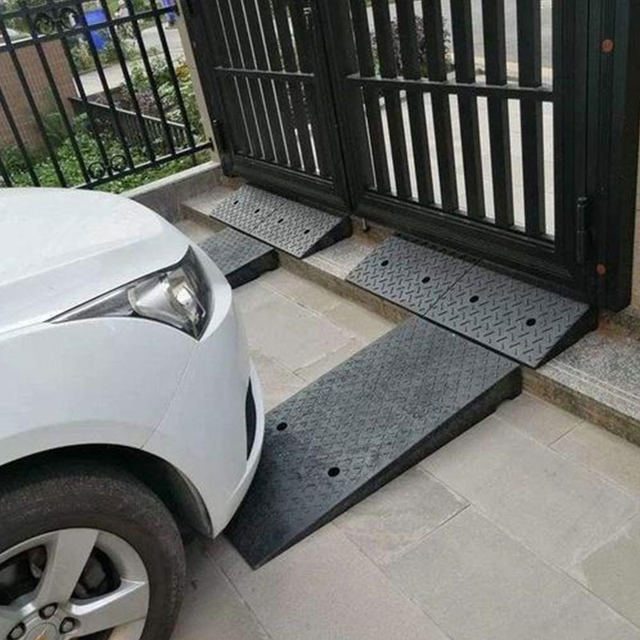 Rubber and plastic roadside step mat slope mat car road along the slope ...