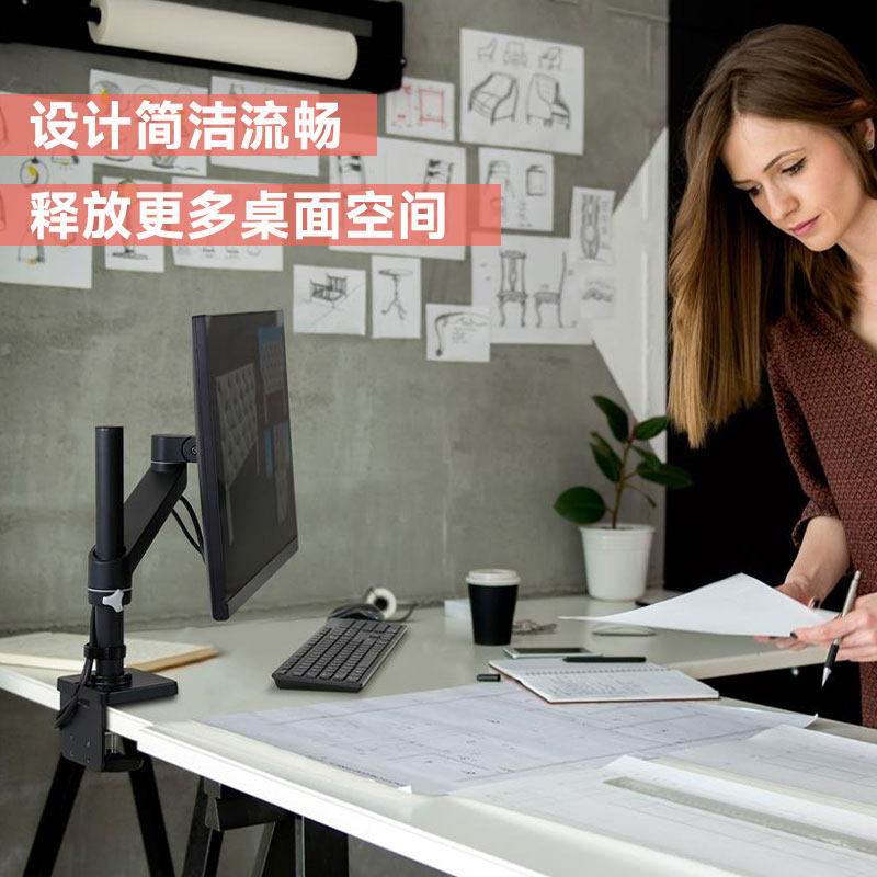 Ergotron Desktop Monitor Stand - Telescopic Robotic Arm for Lifting ...