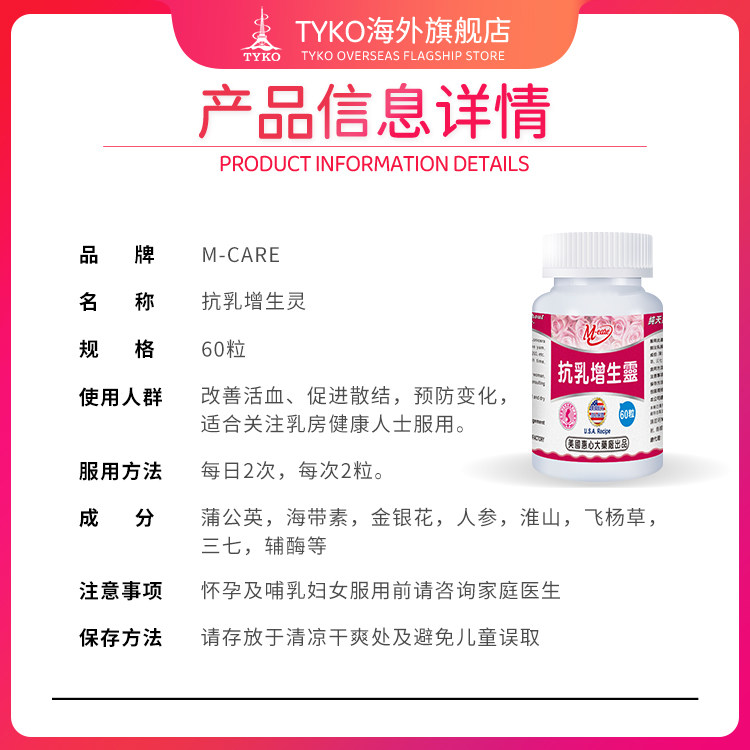 M-care Anti-Milk Proliferator Capsules - Breast Health Support