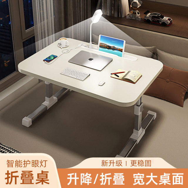 Small bed table study table foldable student dormitory upper bunk bed ...