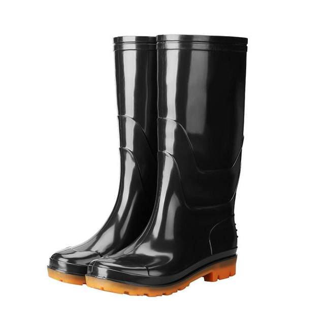 Warm mid -high -tube rain boared men's wear -resistant working water ...