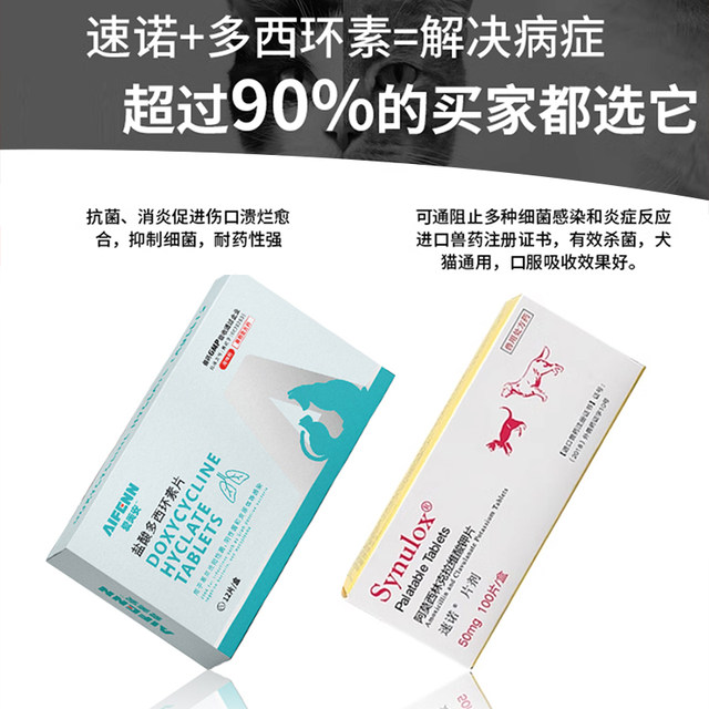 Sunuo Anti-inflammatory Tablets Cat Nose Branch Cat Sneezing Cold ...