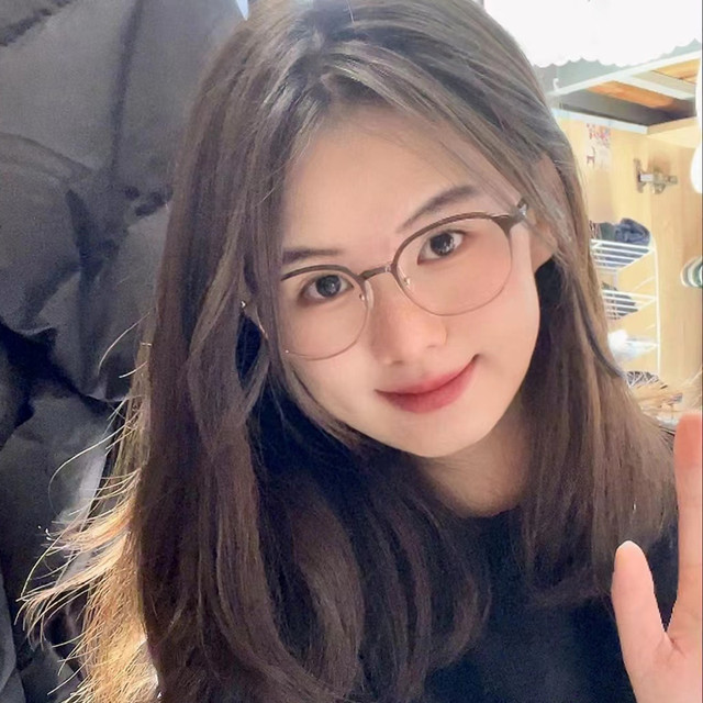 Ultra-light Korean gradient tea-brown round-frame glasses for women ...