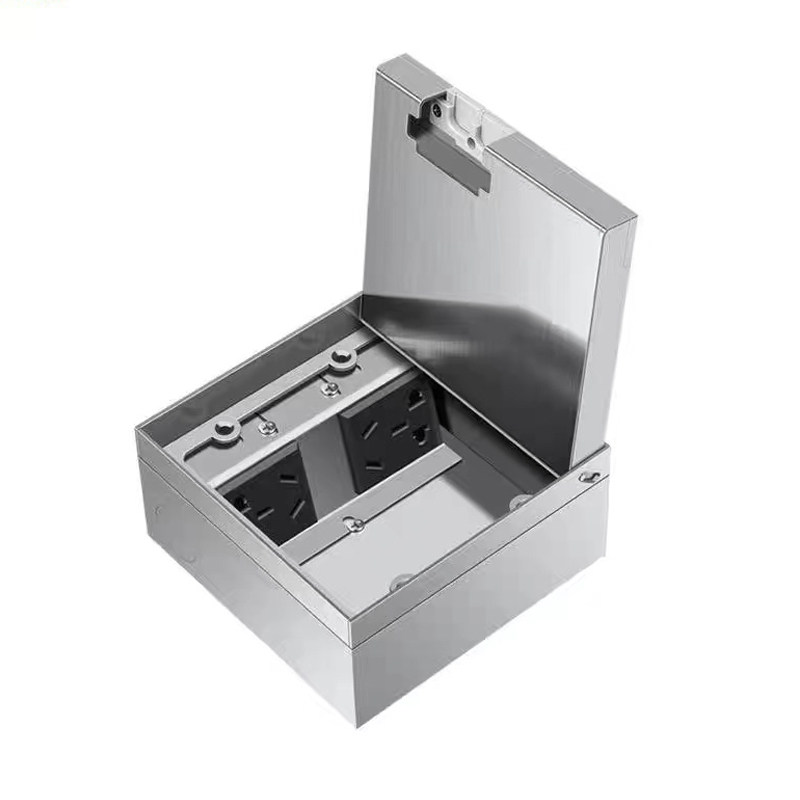Meineim galan Marble Embedded Stainless Steel Floor Socket - Silver