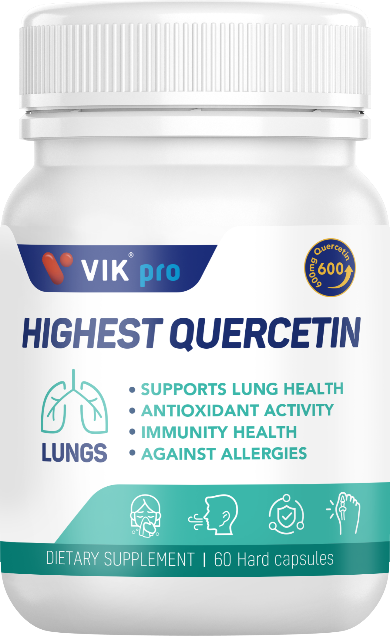 German VIKpro imported high-content quercetin capsules lung power health care 60 capsules ...