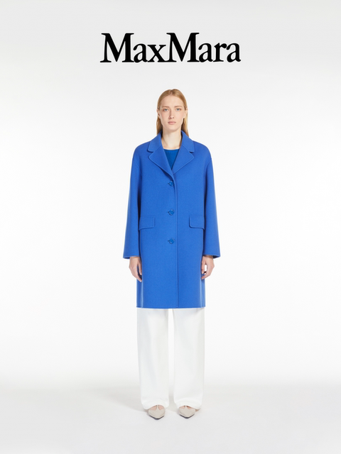 MaxMara2025 spring and summer new women's wool single-breasted coat ...