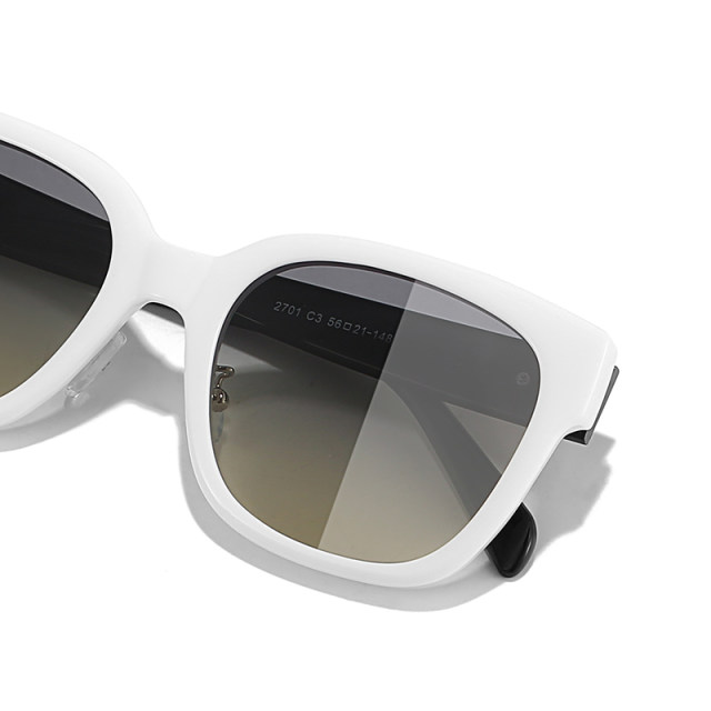 White frame sunglasses for women, Korean style polarized sunglasses for ...