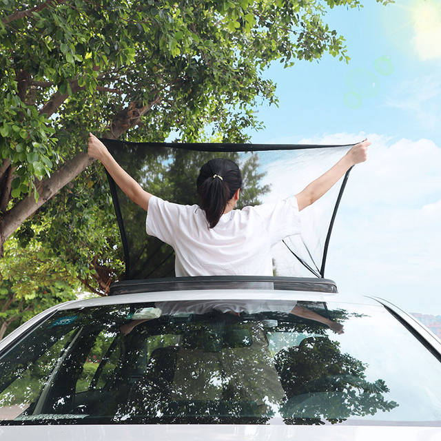 Car sunroof sunshade mesh screen window car roof sunshade car mosquito ...
