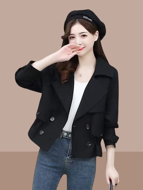 Short windbreaker Ms. 2025 spring and autumn new small high -level ...