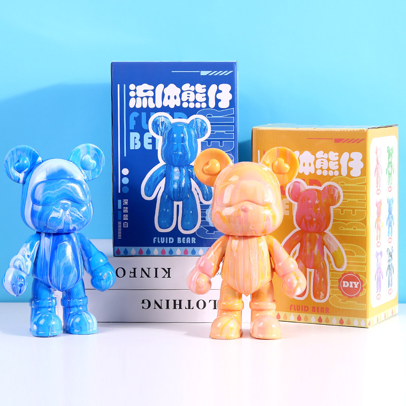 Asahi Fiber DIY Fluid Bear Craft Kit - Painting & Pigment Gift Box