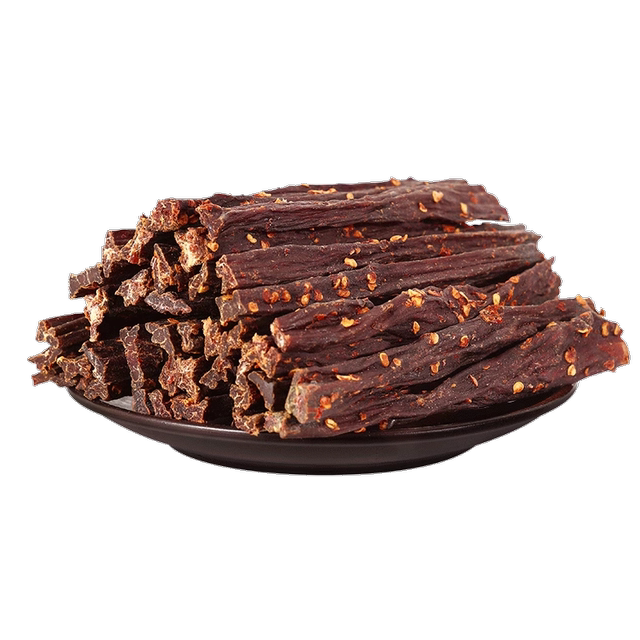 Authentic super-dried beef jerky snacks to quench hunger, low meat fat ...