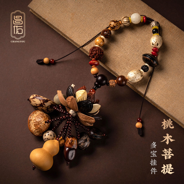 Changyou Eighteen Bodhisattva Peachwood Lotus Guanyin Buddha Statue Men ...