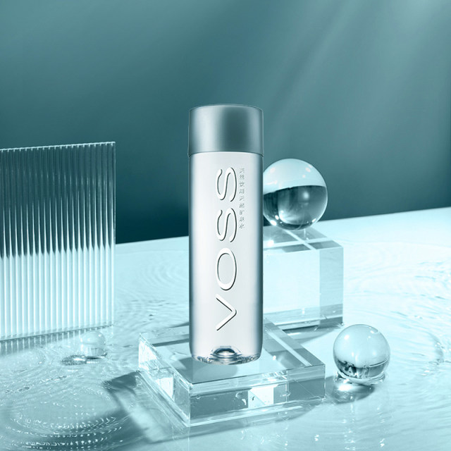 Norway imported voss natural mineral water glass bottle 375ml*24 full box of high-end imported ...