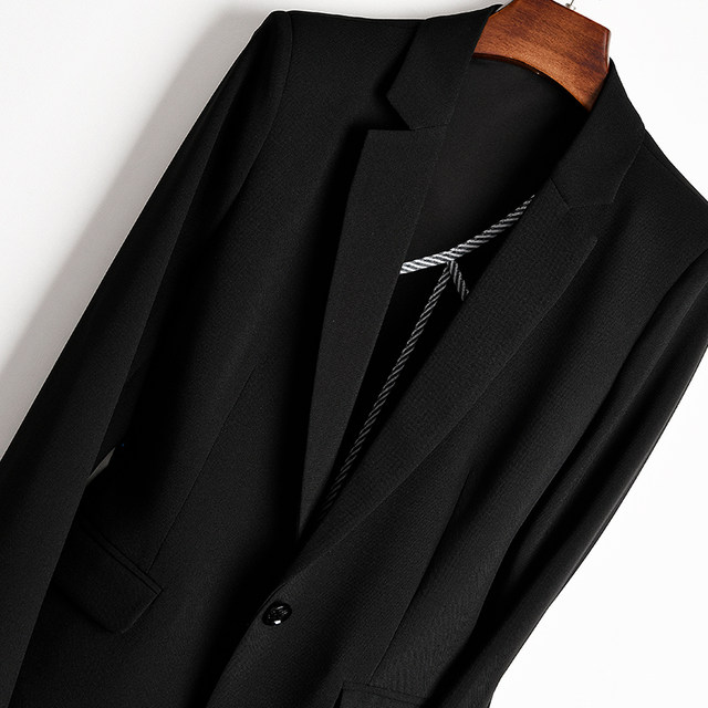 New summer black thin jacket professional suit slim temperament design ...