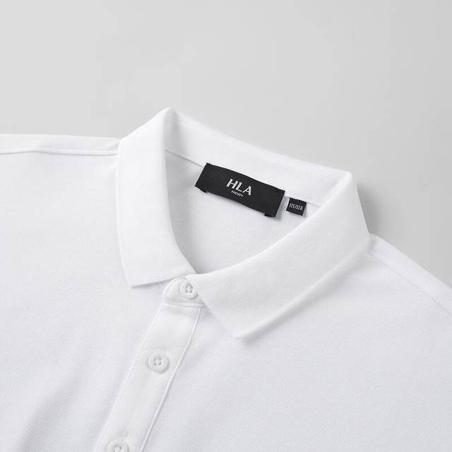 HLA/Hailan House Polo Shirt Men's Short-sleeved Summer New White ...