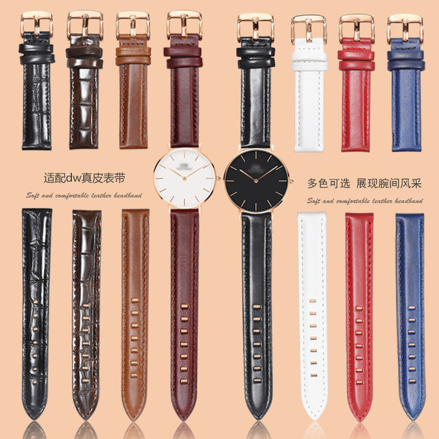 Adapted DW leather watch with original male and female universal DW ...