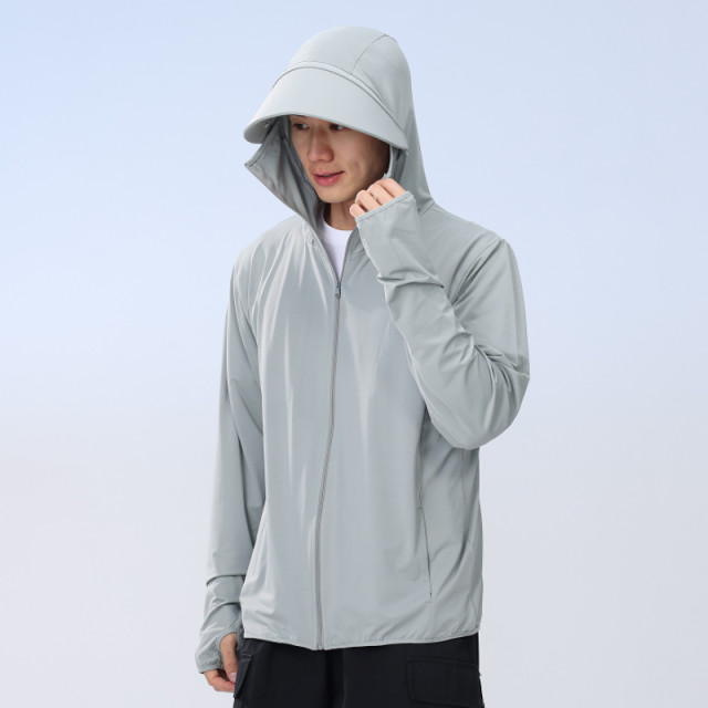 Sun protection clothing for men UV protection 2024 new summer ice silk ...