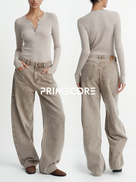 PRIMECORE Spring and Summer New Henry Neck Rib Knitted Sweater Basic ...