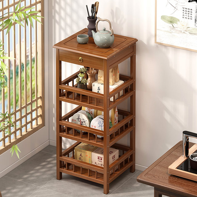 Tea racks set rack Bogu Shelf living room small multi -layer tea ...