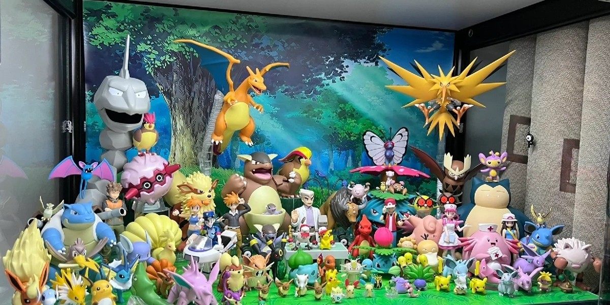 PCC Majestic Tooth Pokémon Figure Pokémon Model Purple Pokémon Toy ...