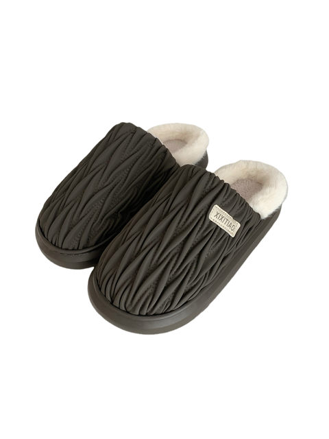 Fine strips of fashion men's home shoes Ins2024 winter new high -end ...