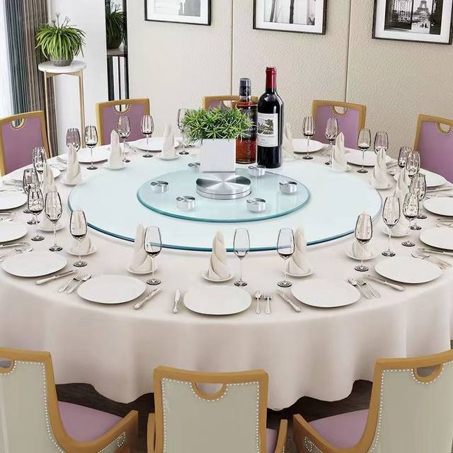 Round table turntable home dining table round table hotel restaurant ...