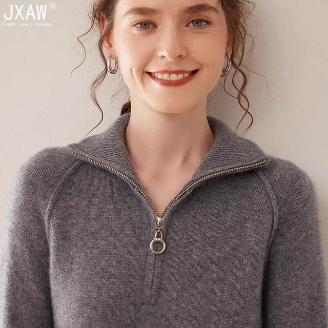 Ordos City Ms. Wool Sweater in Winter New Water Sattle Zip 100 Pure ...