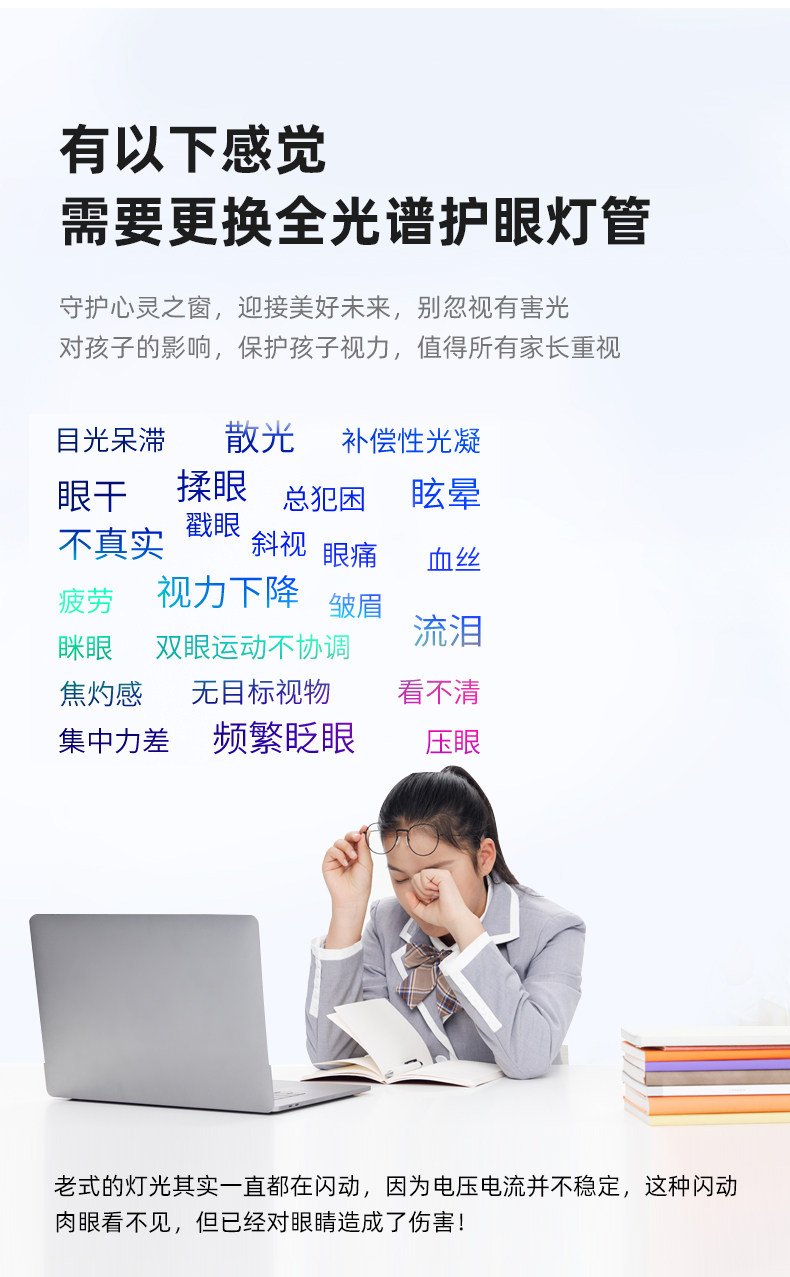 Люмінесцентна лампа - Лампа Т5 [захист очей ra98] біле світло, 0,3 | Женю