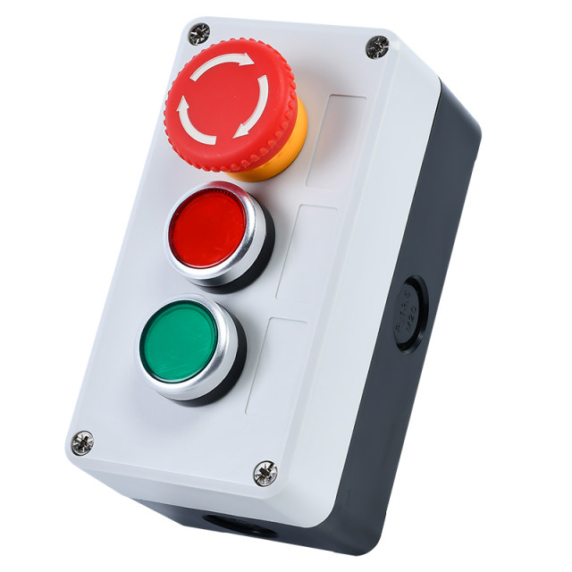 Button switch control box 12345 hole start stop indicator light ...