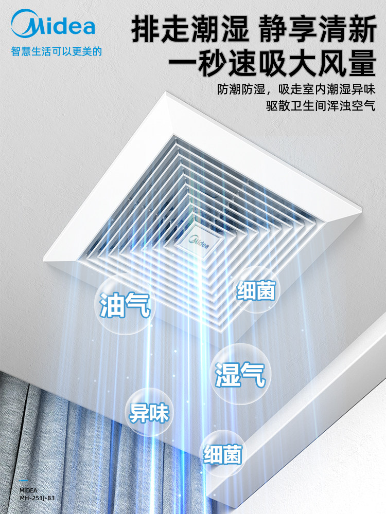 Extractor de Techo Integrado Midea Mh-253j-b3 - Cocina y Baño