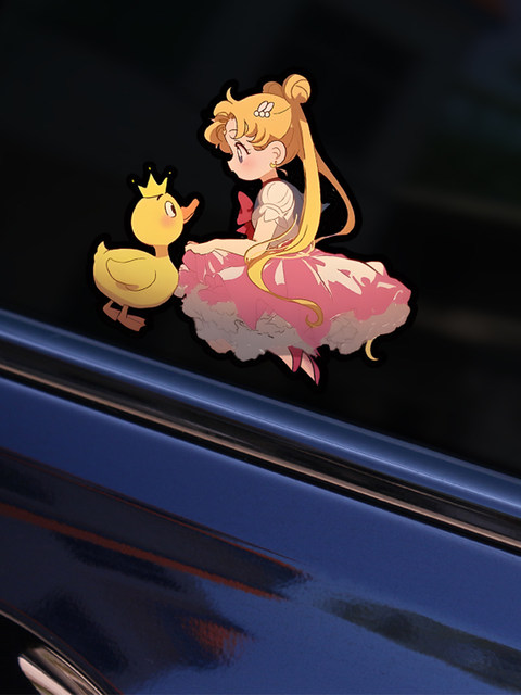 First-painted Sailor Moon's window stickers cute creative car rear ...