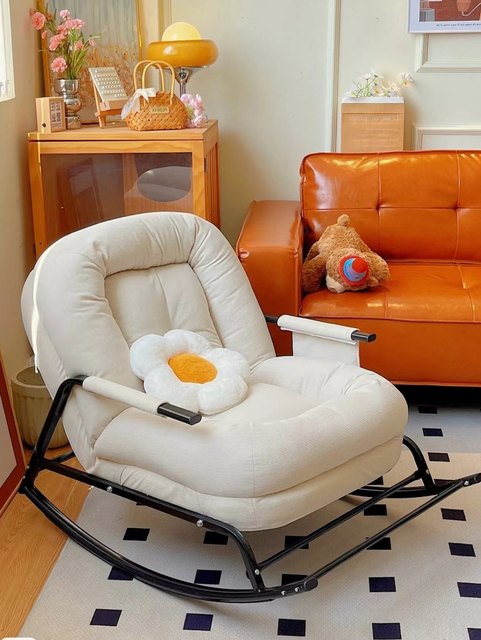 Lazy rocking chair home living room balcony leisure folding deck chair ...