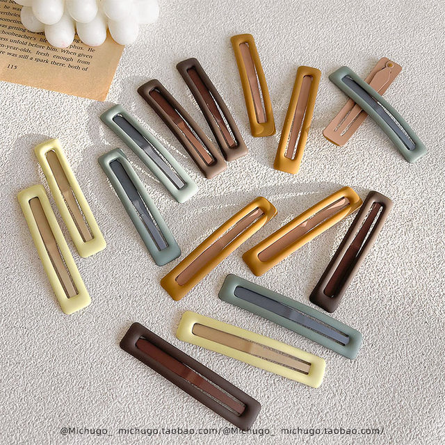 Liu Yifei's same style black frosted hair clip for women's broken hair ...