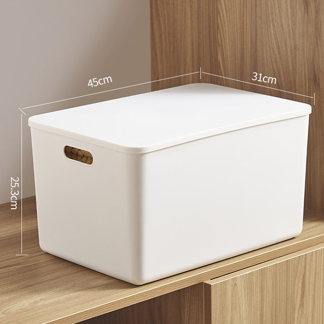 Thickened storage box plastic storage basket snack toy clothing storage ...