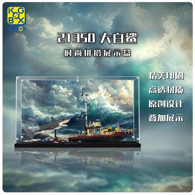 KGBOX Lego idea series 21350 Jaws movie acrylic display box dust cover ...