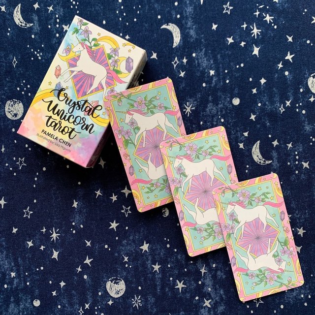 Tarot card Taluo card taluo Crystal Unicorn dreamy white horse ...