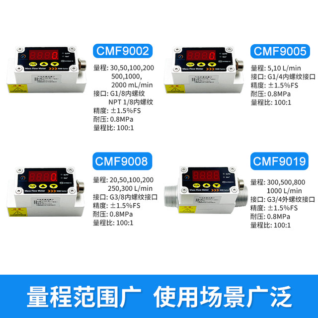 Micro gas flow meter air oxygen digital display high precision thermal gas mass flow meter CMF9002