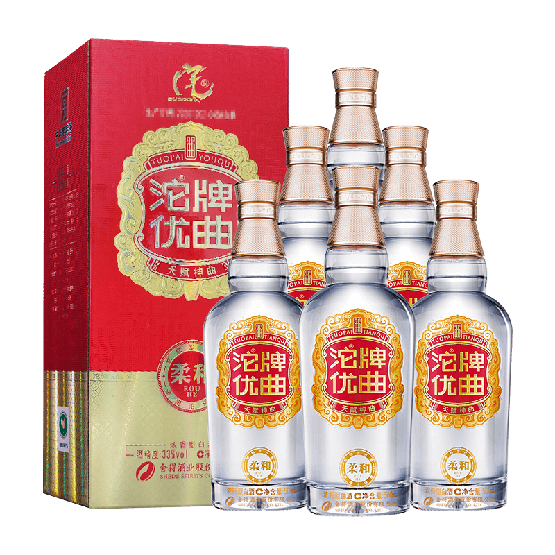 Tuopai Ruupai Tuopai Youqu 33% 500ml*6 bottles of pure Liuliangbang liquor
