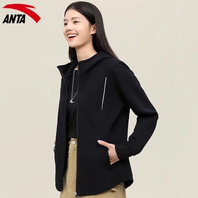 Anta jacket women's hooded 2024 new autumn and winter women's casual ...