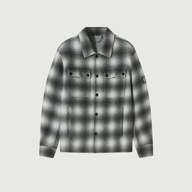 CNC men's Ole lapel plaid wool jacket men's 2024 autumn and winter ...