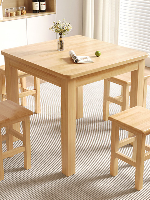 Solid Wood Table Square Desk Square Rectangular Dining Table For Home ...