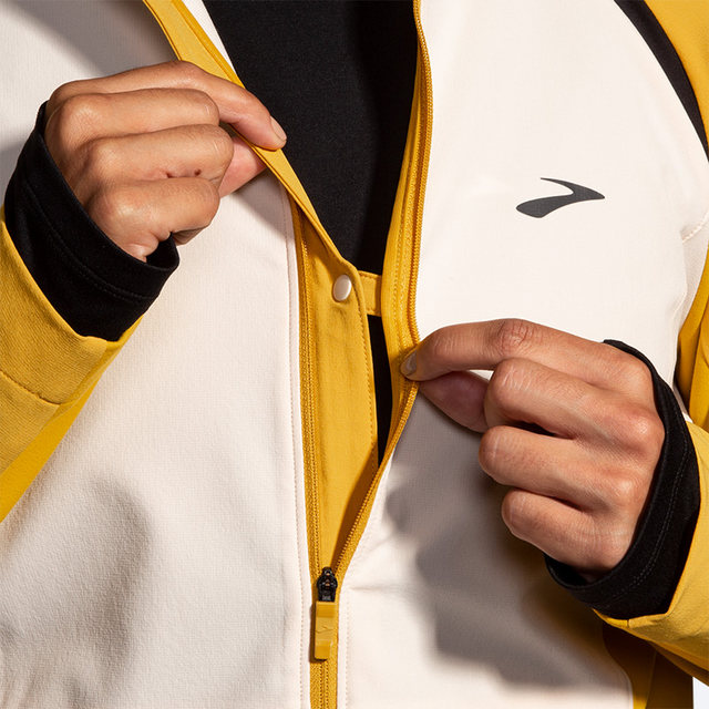 BROOKS Brooks men's zipper top storage waterproof women's running ...