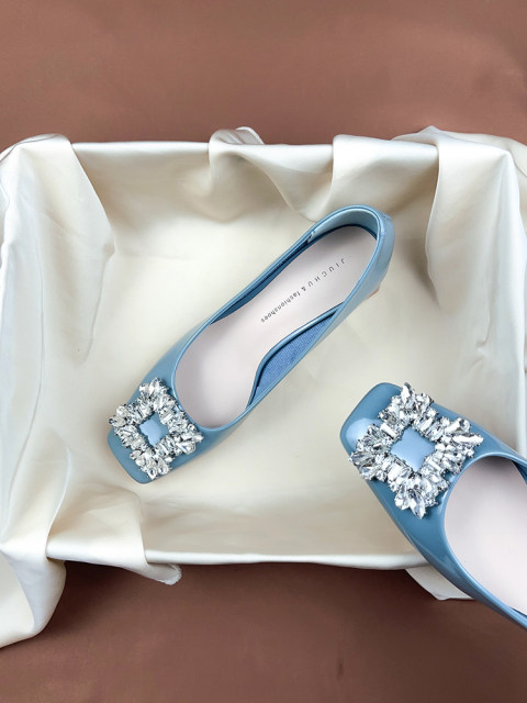 Matcha high heels for women's thick heels 2025 new spring and autumn ...