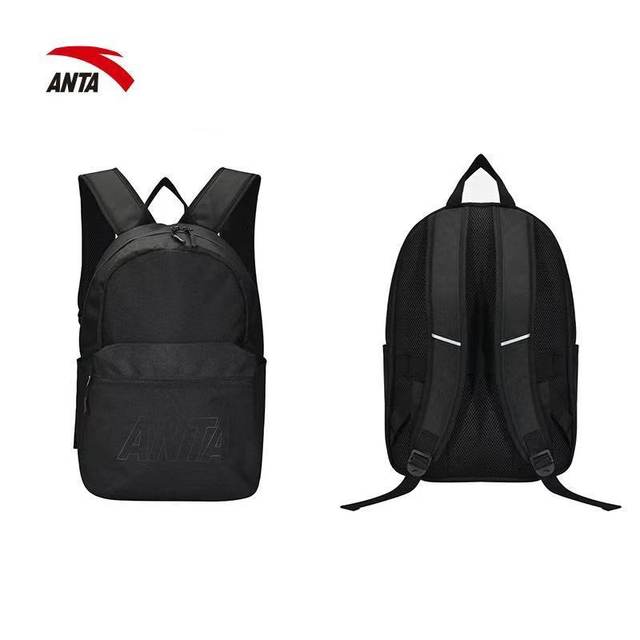 Anta backpack for men and women same style spring black daily commuting ...