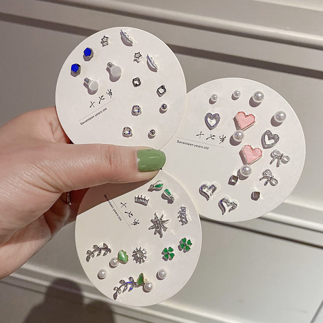 Small and exquisite mini ins ear piercing earrings for women S925 ...